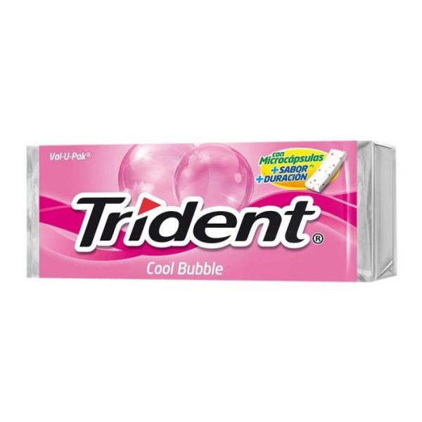 Trident Cool Bubble sin azúcar sabor frutas 18 pzas | Envío gratis