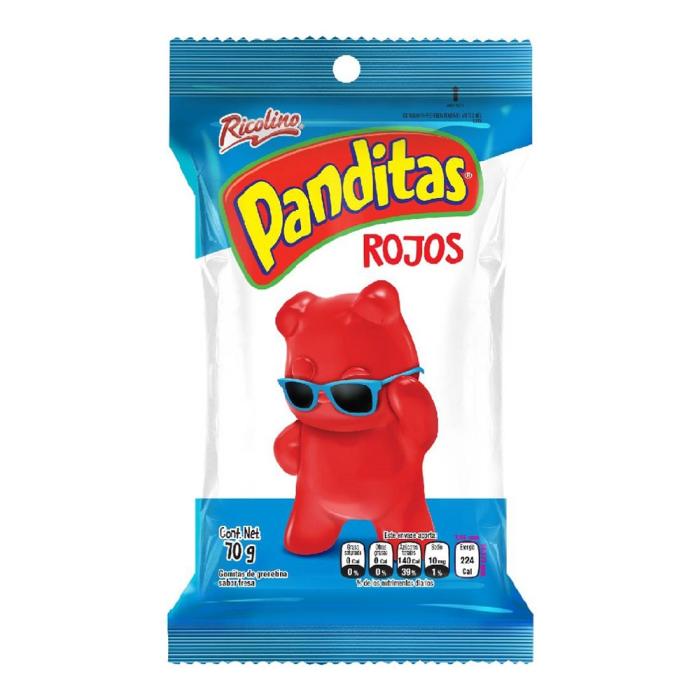 Panditas Ricolino sólo rojos sabor fresa 70 g | Envío gratis a domicilio