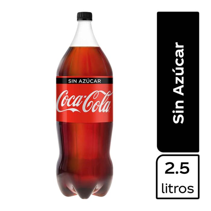 Refresco Coca Cola sin azúcar 2.5 l | Envío gratis a domicilio