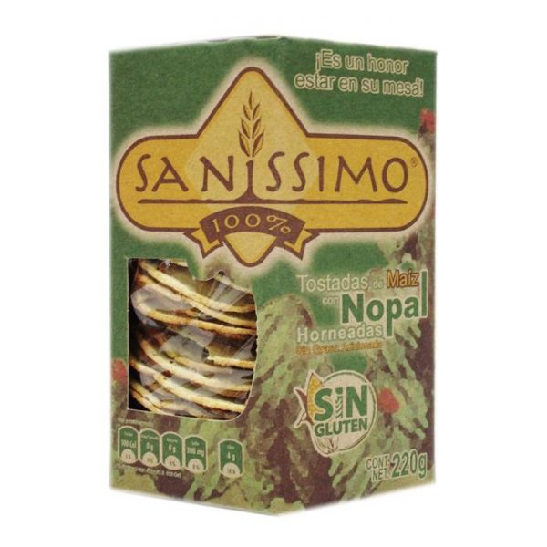 Tostadas Sanissimo horneadas de maíz y nopal 220 g | Envío gratis